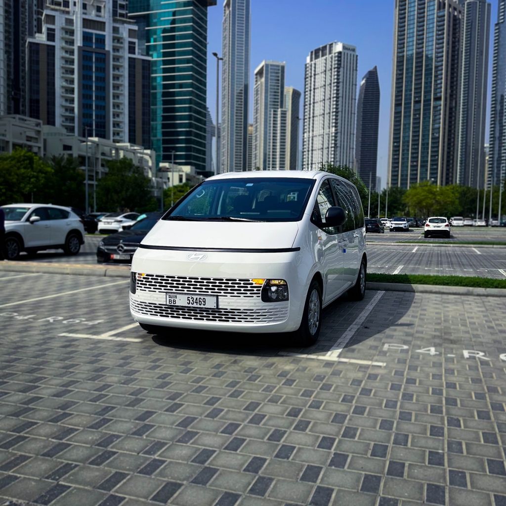 Rent Hyundai Staria 9S 2025 in Dubai | Afamia Car Rentals JLT Dubai